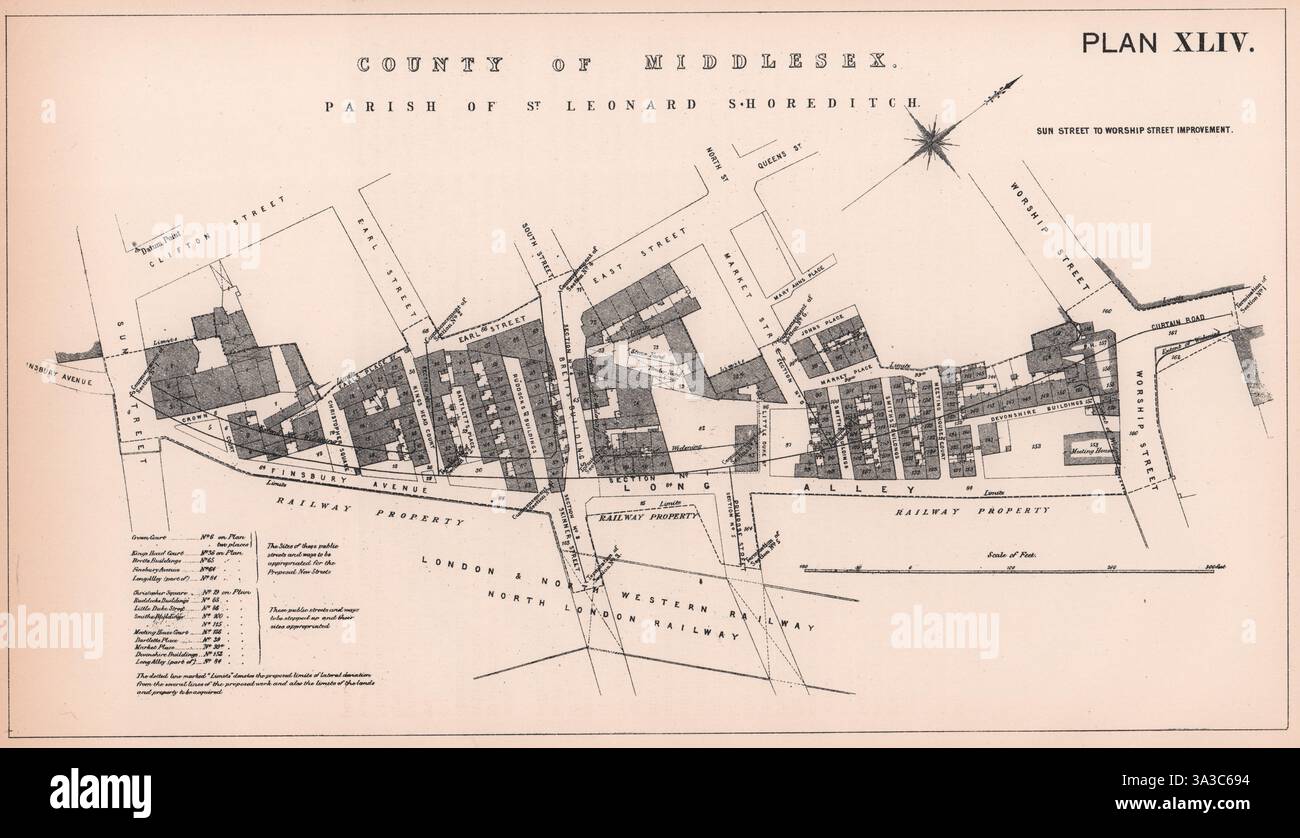 1879 Appold Street development plan. Sun St-Worship St. City of London ...
