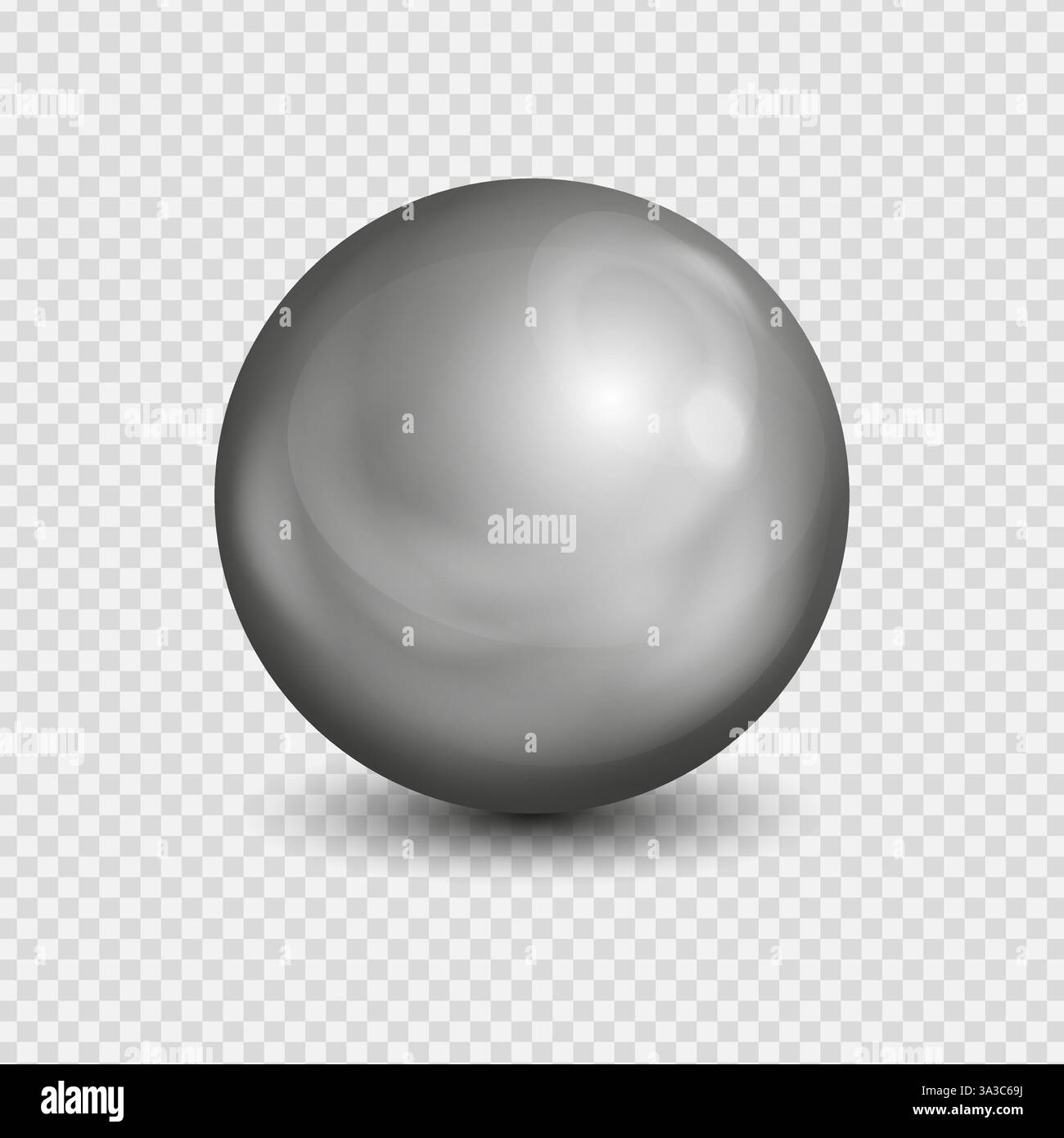 Metal chrome 3d sphere realistic on transparent background, Spherical ...