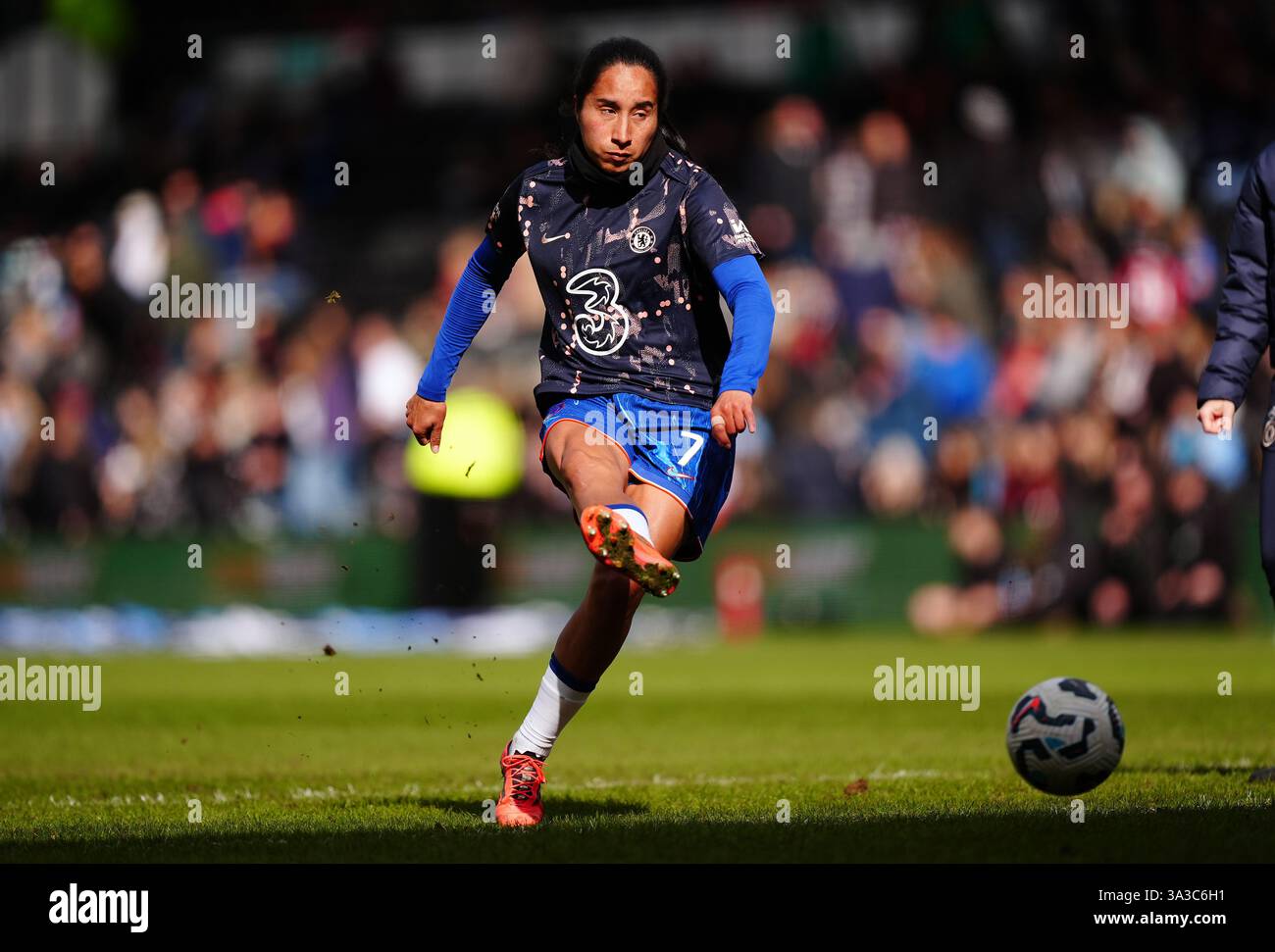 Chelsea's Mayra Ramirez warms up before the Subway Women's League Cup ...