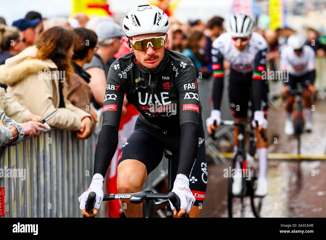 Auron, France. 15th Mar, 2025. American Brandon McNulty of UAE Team ...