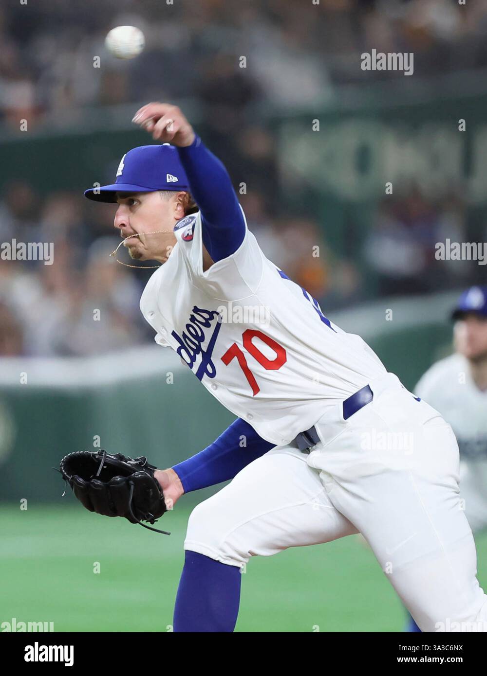 Los Angeles Dodgers' Starting pitcher Justin Wrobleski pitches during ...