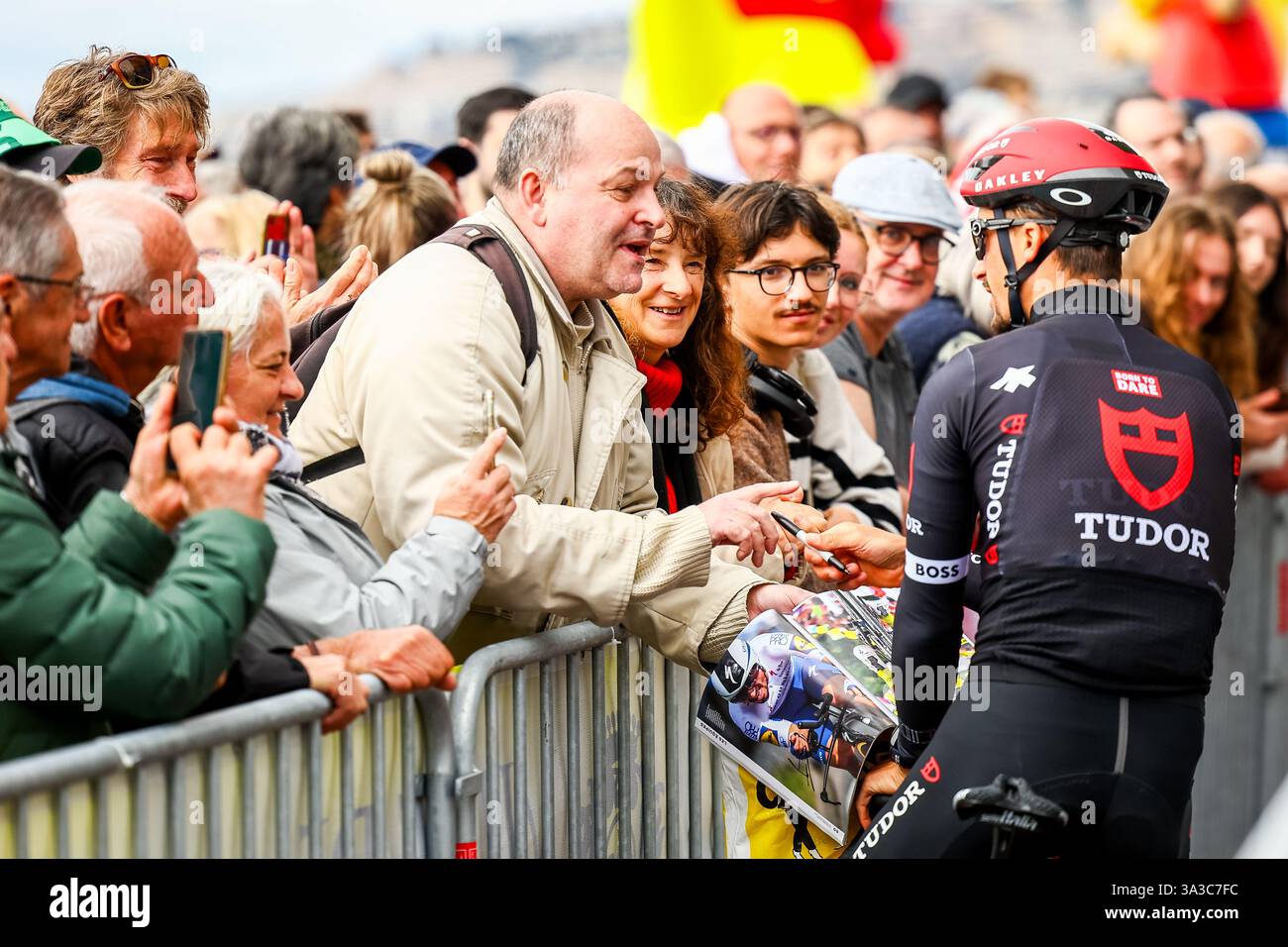 Auron, France. 15th Mar, 2025. French Julian Alaphilippe of Tudor Pro ...