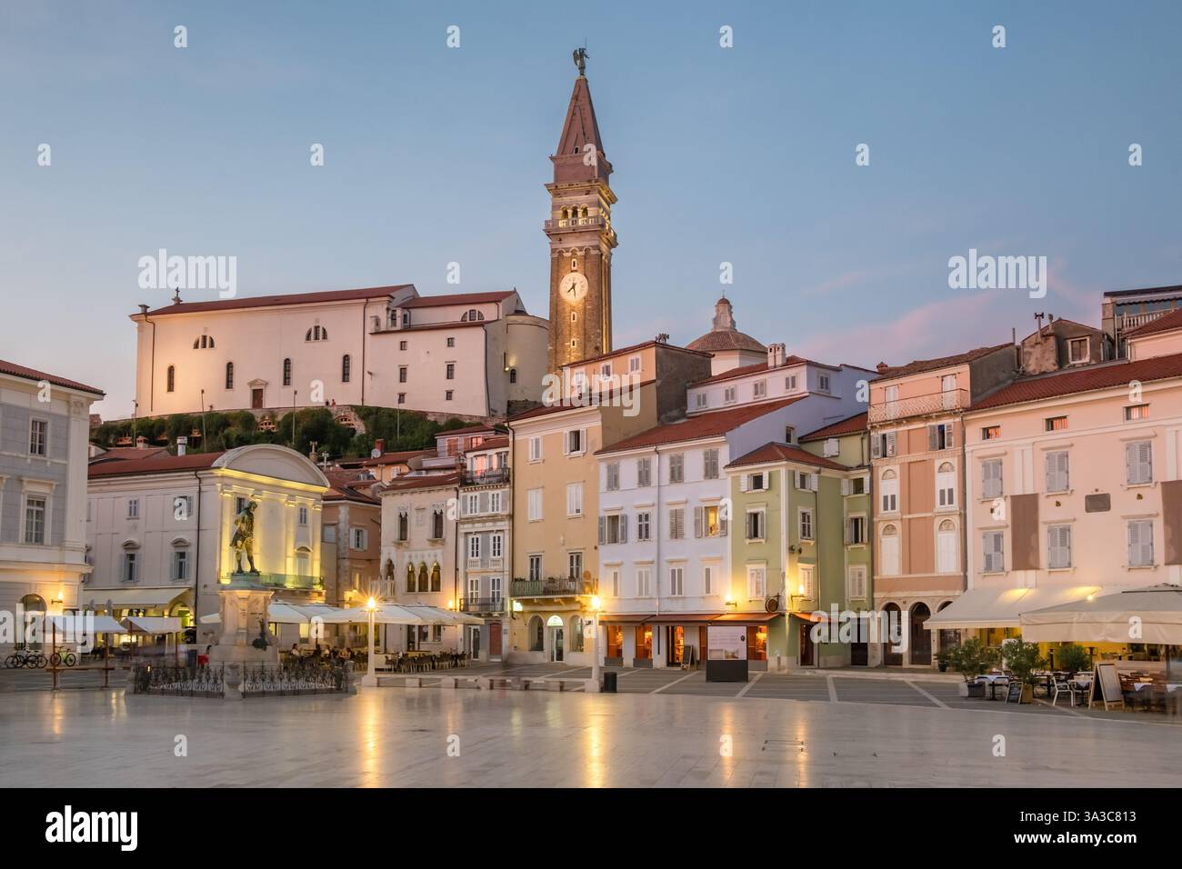 The Tartini Square in the Piran town, Slovenia Stock Photo - Alamy