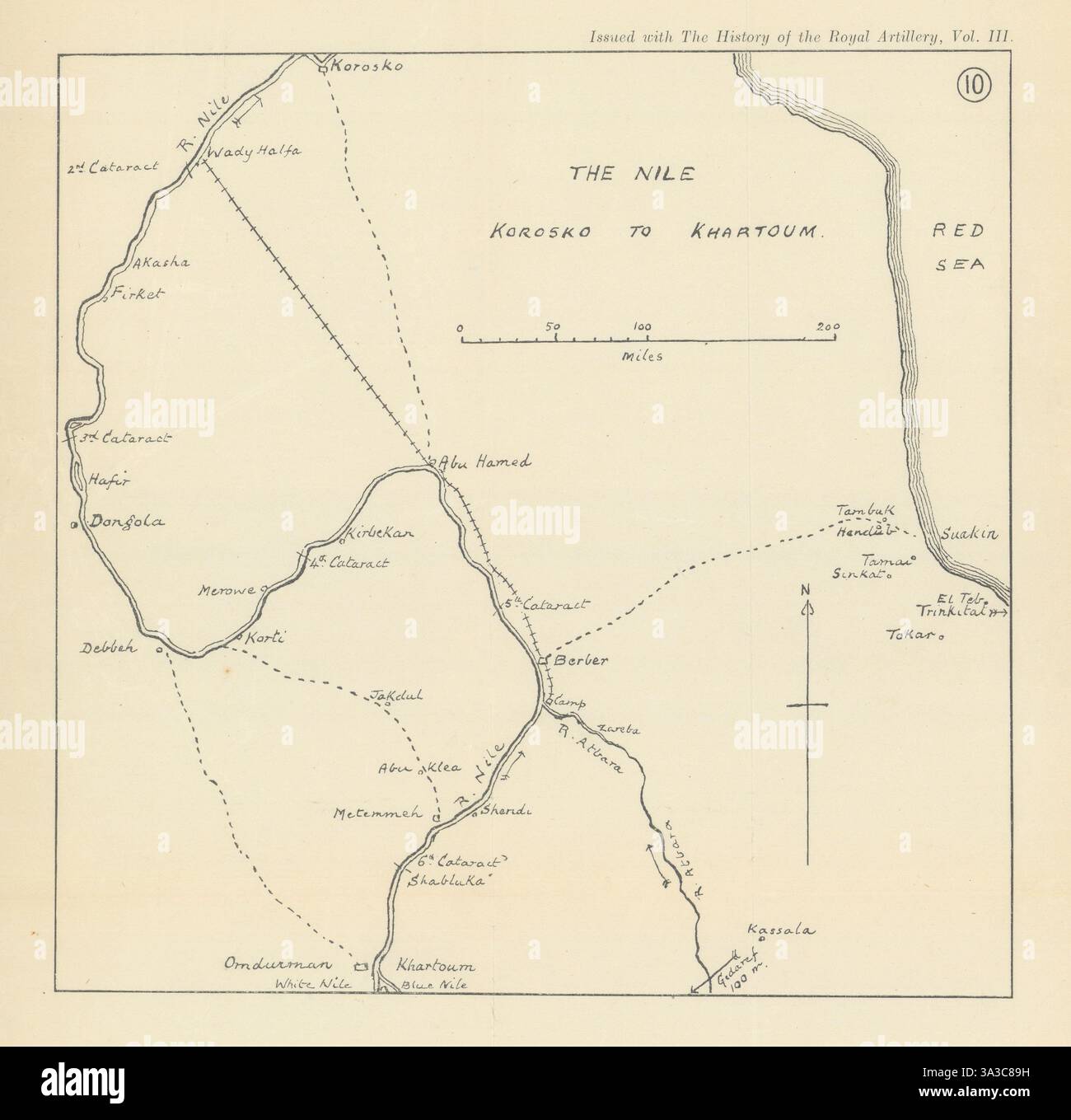 Nile: Korosko to Khartoum. Mahdist War. Egypt/Sudan. Royal Artillery ...