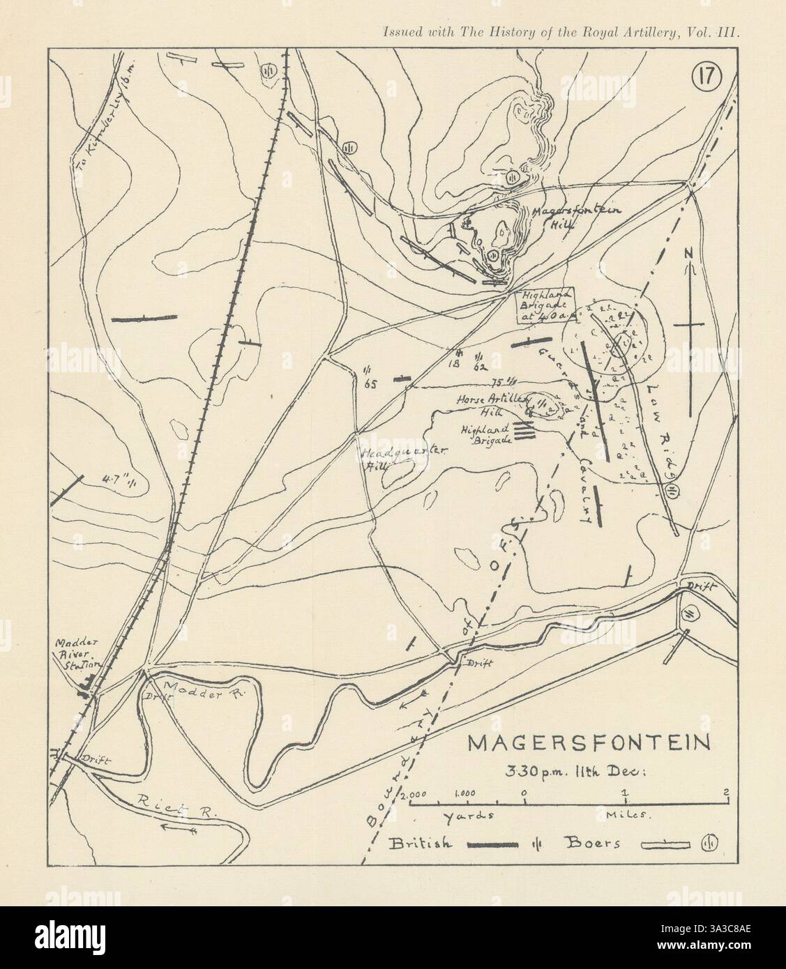 Battle of Magersfontein 1899 2nd Boer War South Africa. Royal Artillery ...