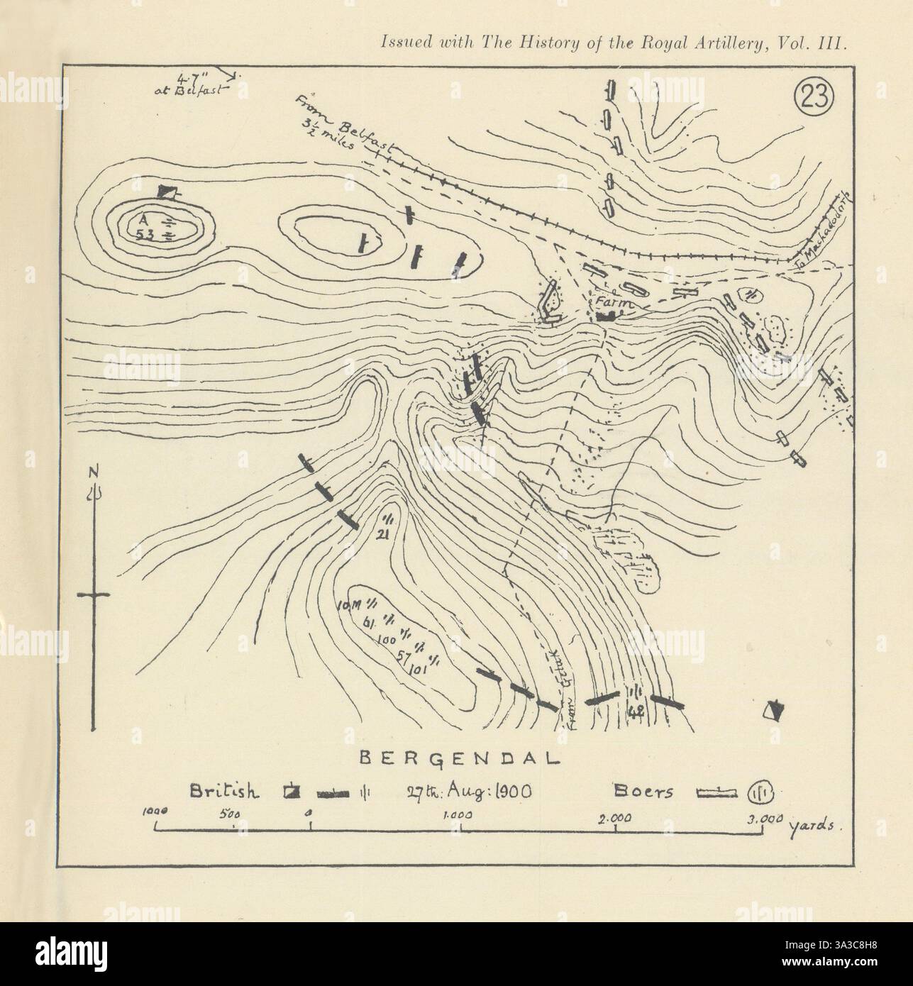Battle of Bergendal 1900. 2nd Boer War. South Africa. Royal Artillery ...
