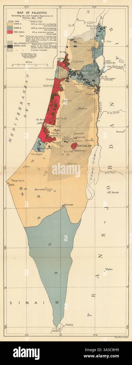 British mandate palestine map hi-res stock photography and images - Alamy