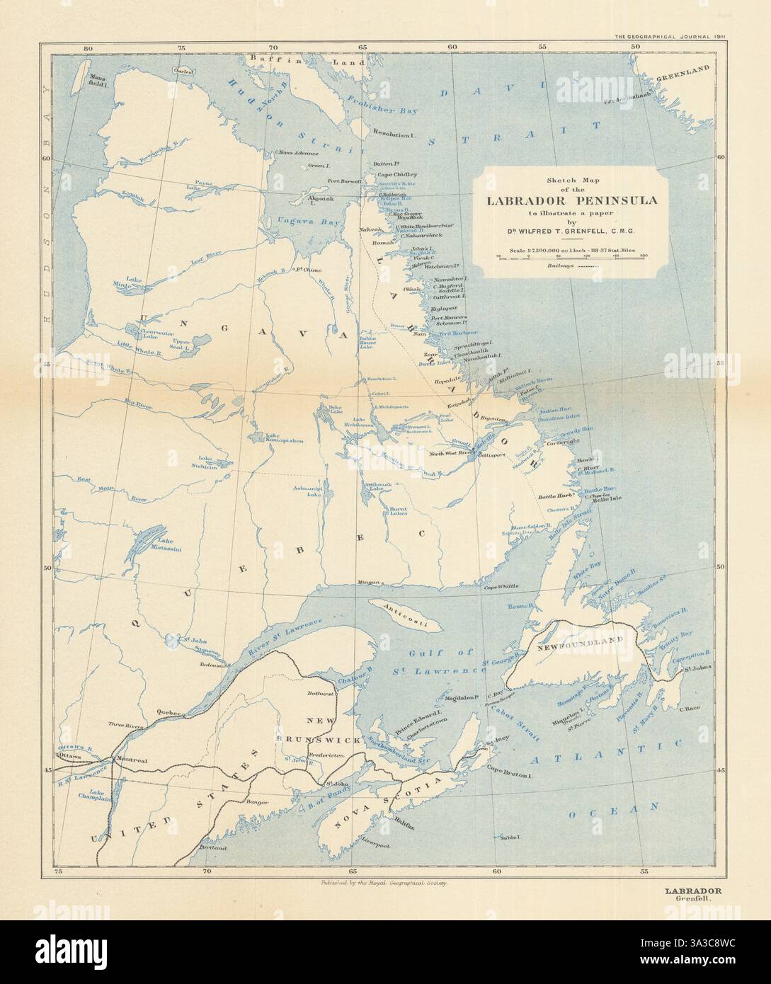 Newfoundland and labrador map hi-res stock photography and images - Alamy