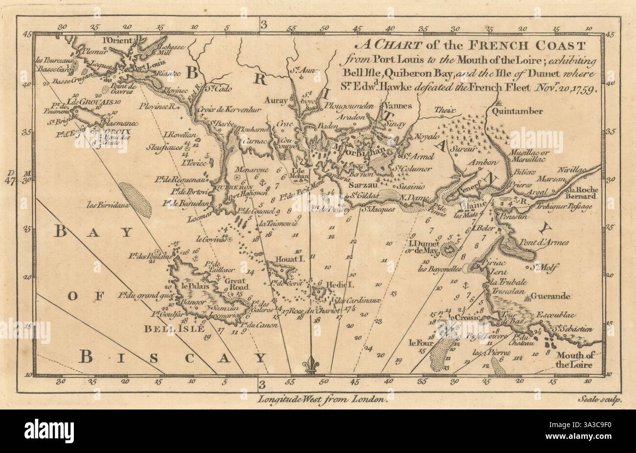 The French coast from Port Louis to the Mouth of the Loire. Morbihan ...