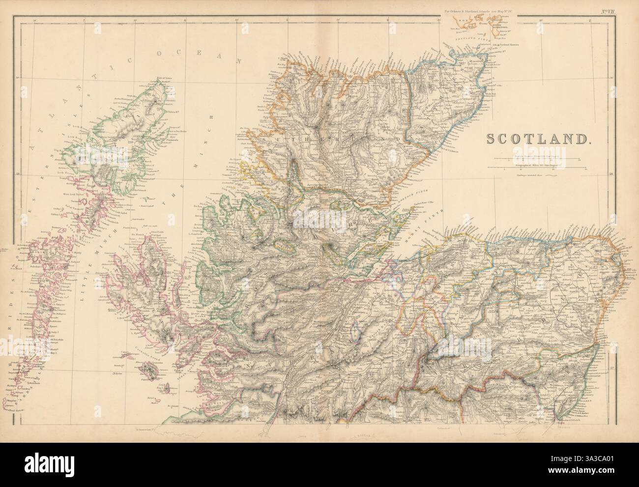 Scotland (North) by Edward Weller. Highlands & Islands. Hebrides 1860 ...