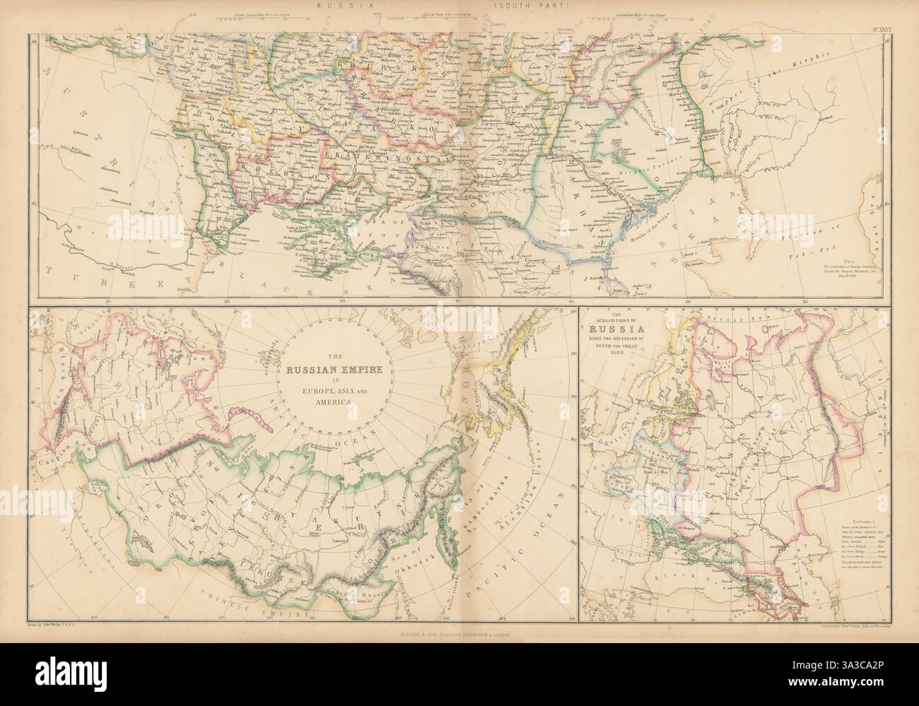 Russia in Europe, South. Ukraine. Acquisitions since 1689. WELLER 1860 ...