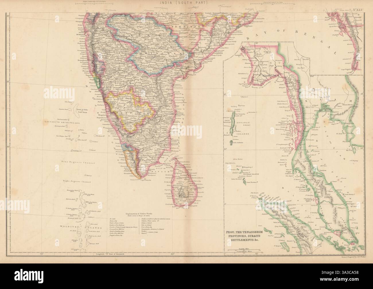 Southern India. Pegu Tenasserim Straits Settlements. Singapore. WELLER ...