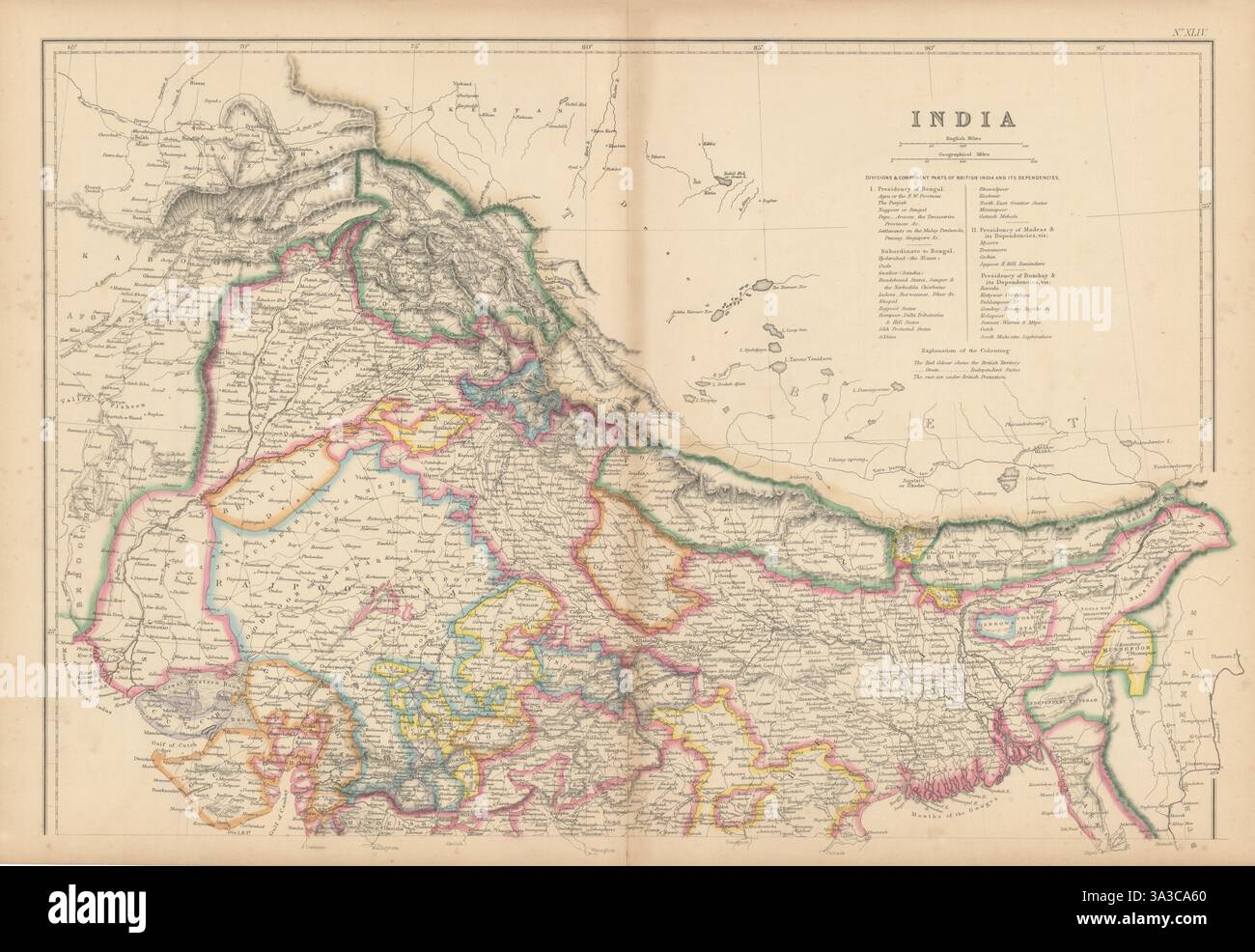 Northern India. Independent Kashmir. Proposed railways. WELLER 1860 old ...