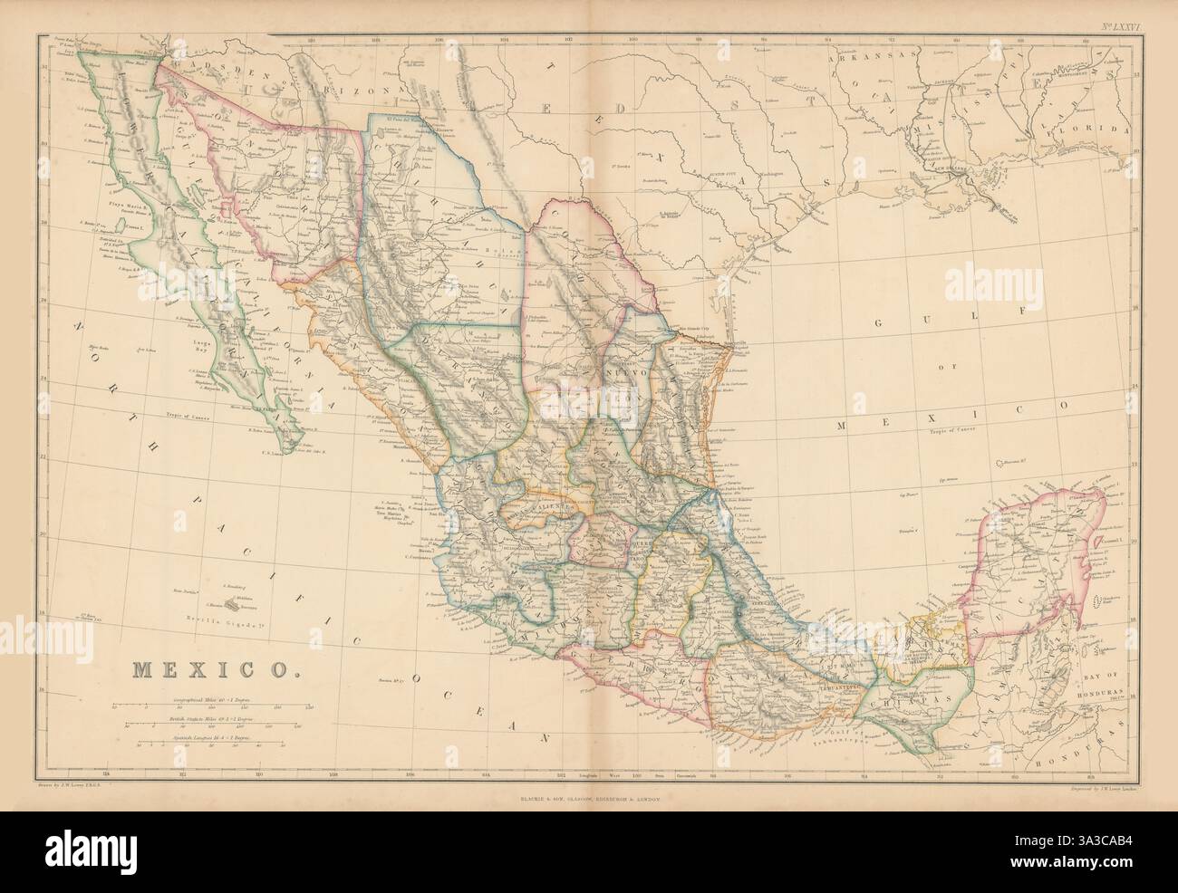 Arizona mexico map hi-res stock photography and images - Alamy