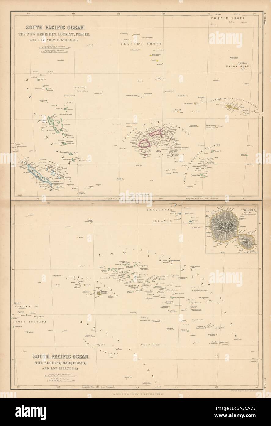 South Pacific Islands. New Hebrides Loyalty Fiji Friendly Polynesia ...