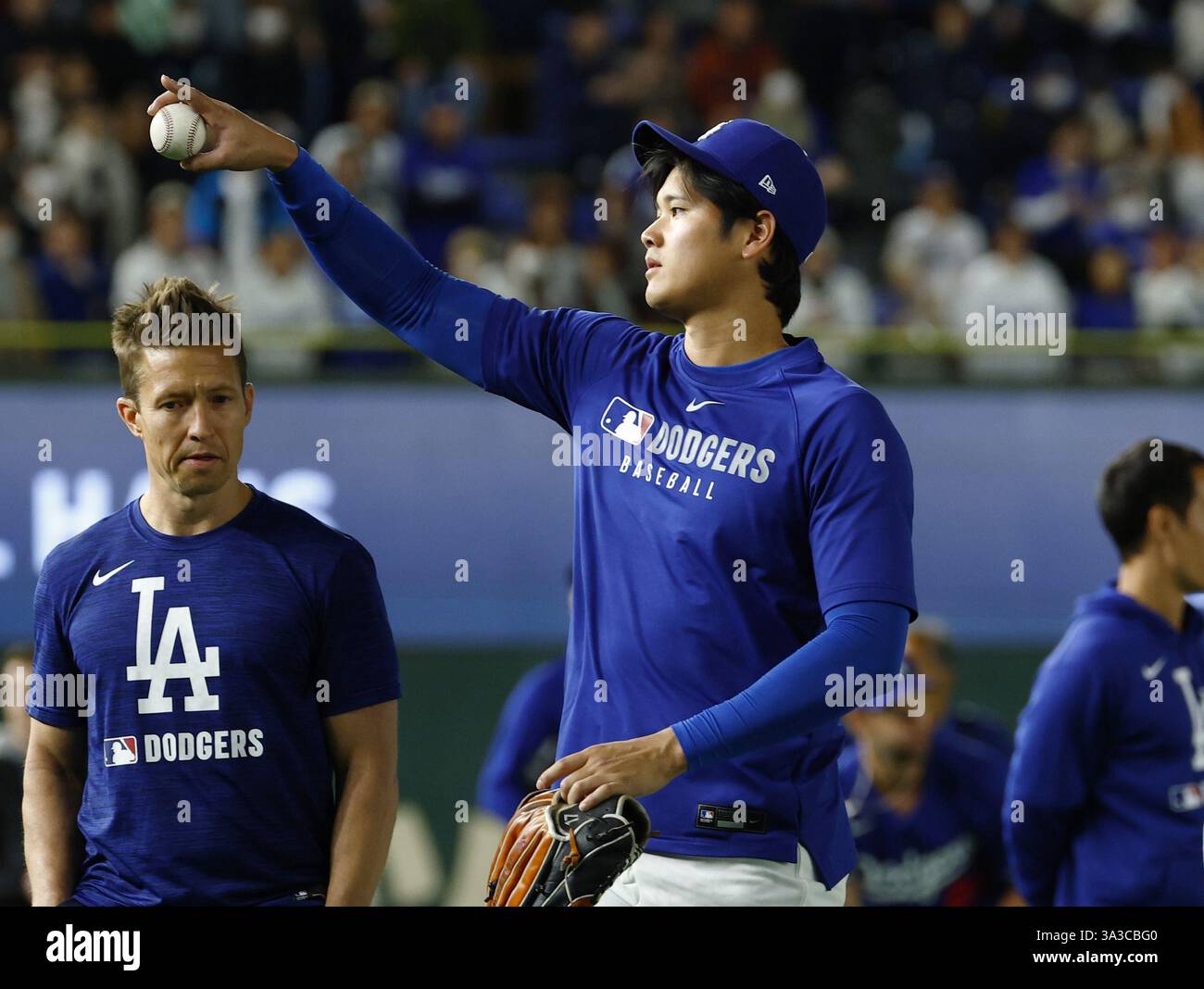 Los Angeles Dodgers two-way player Shohei Ohtani is pictured during a ...