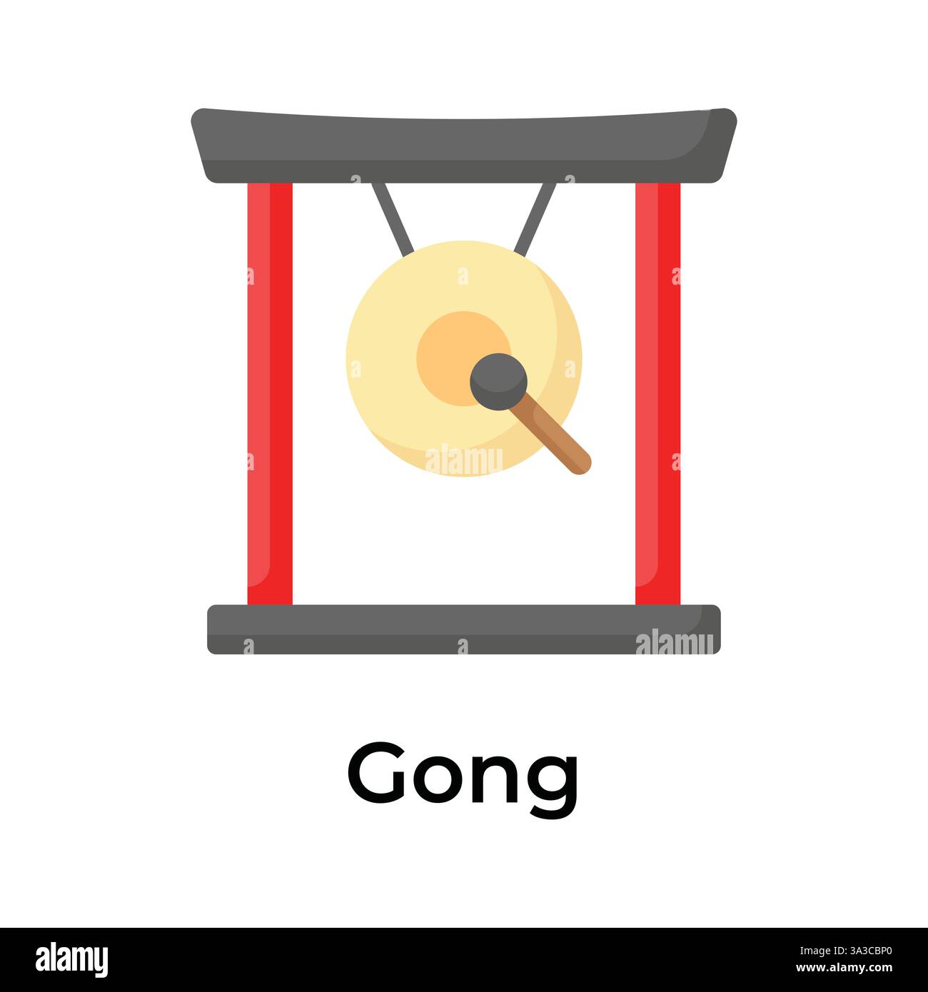 Chinese Bell vector icon in modern and trendy style Stock Vector Image ...