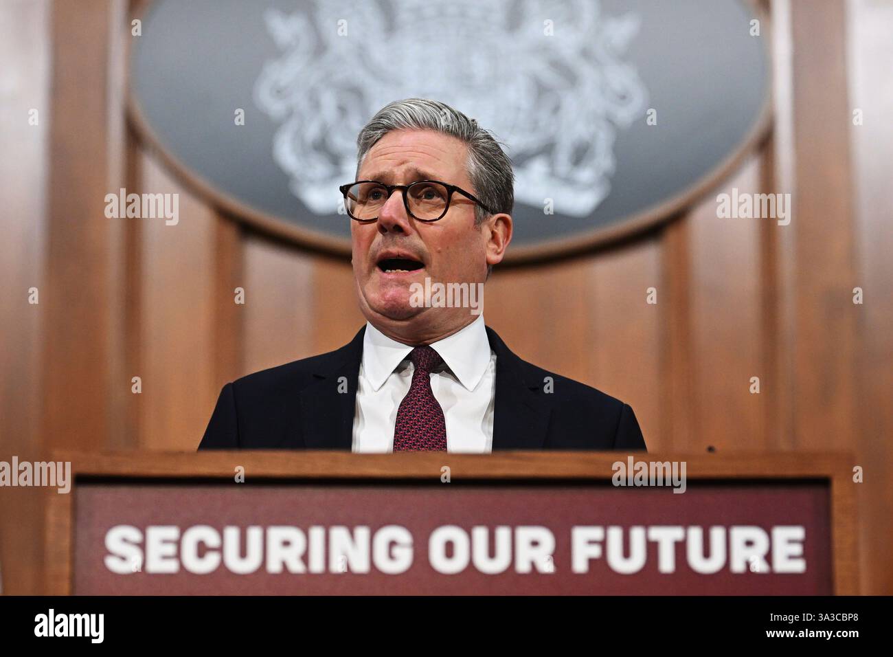 Britain's Prime Minister Keir Starmer speaks at a press conference ...