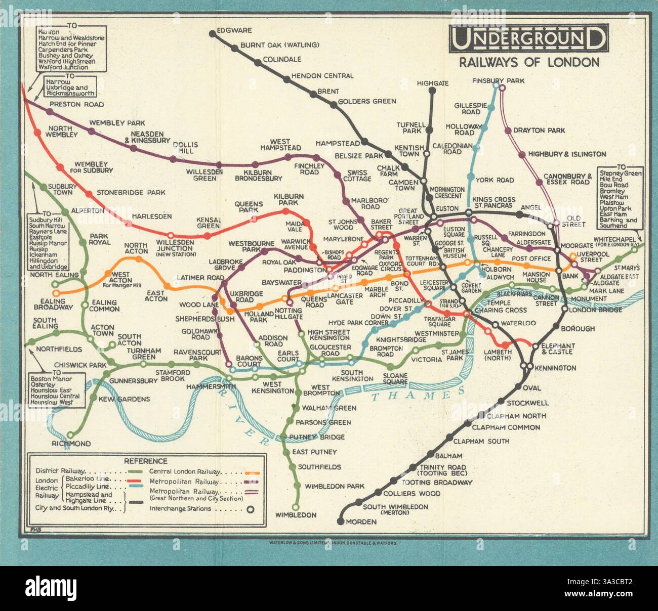 LONDON UNDERGROUND tube map plan diagram. STINGEMORE 1928 old vintage ...