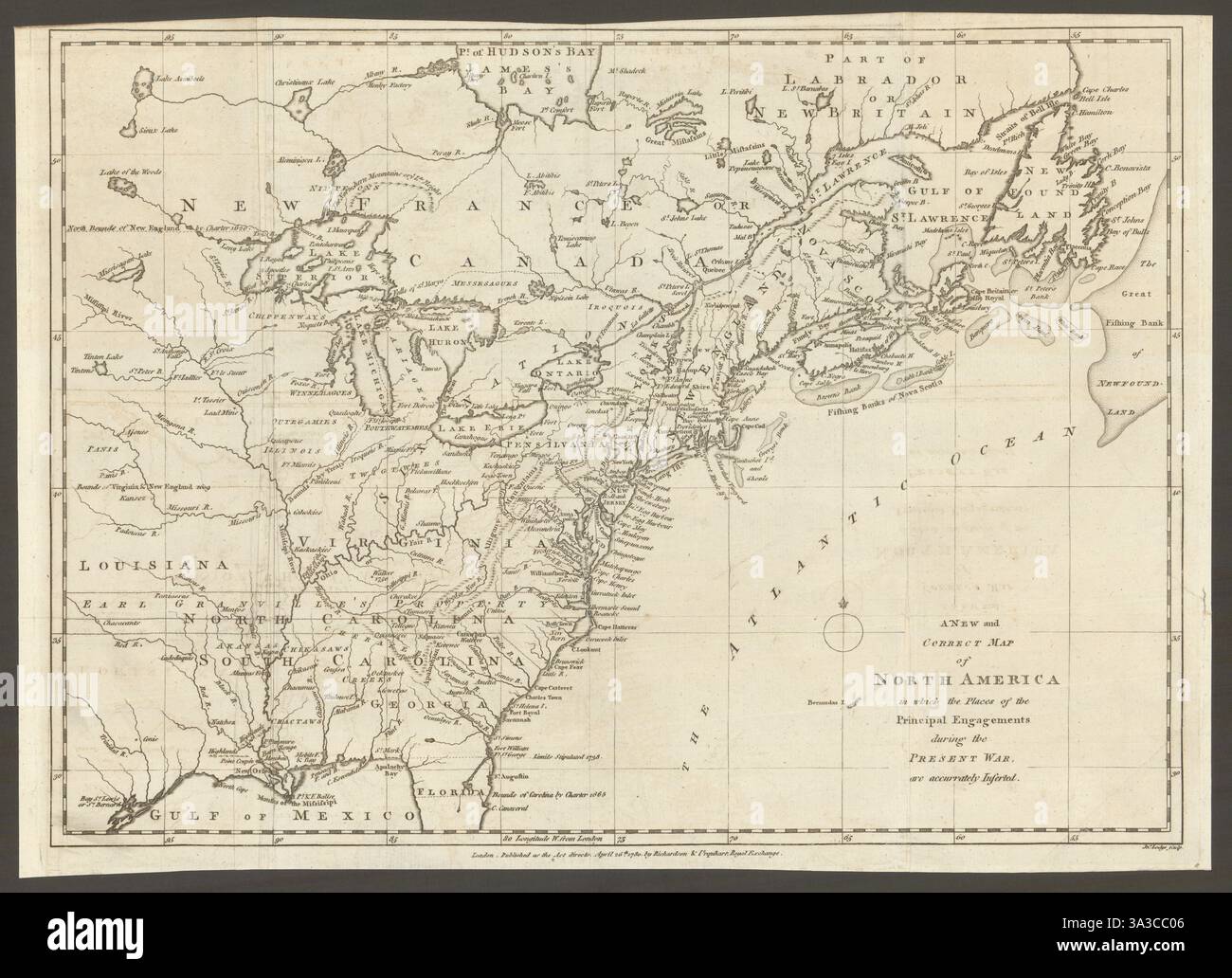 1780 map north america hi-res stock photography and images - Alamy