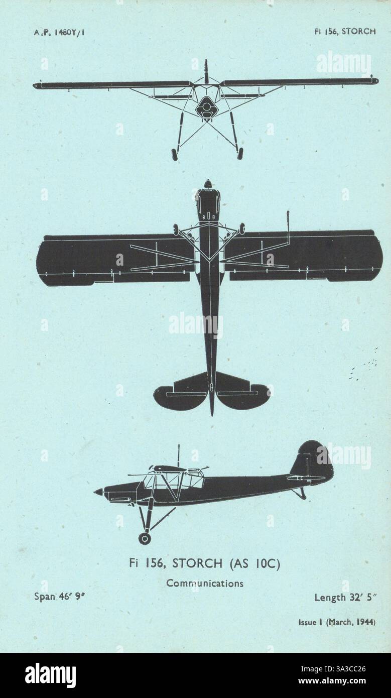 Fieseler Fi 156 Storch Communications. Aircraft recognition profile ...