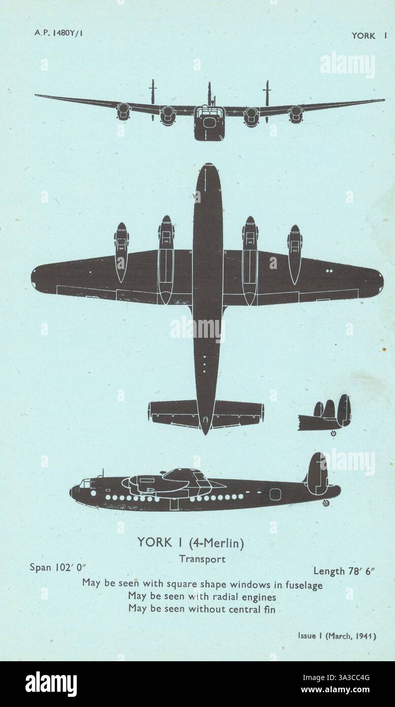 Avro york transport aircraft hi-res stock photography and images - Alamy