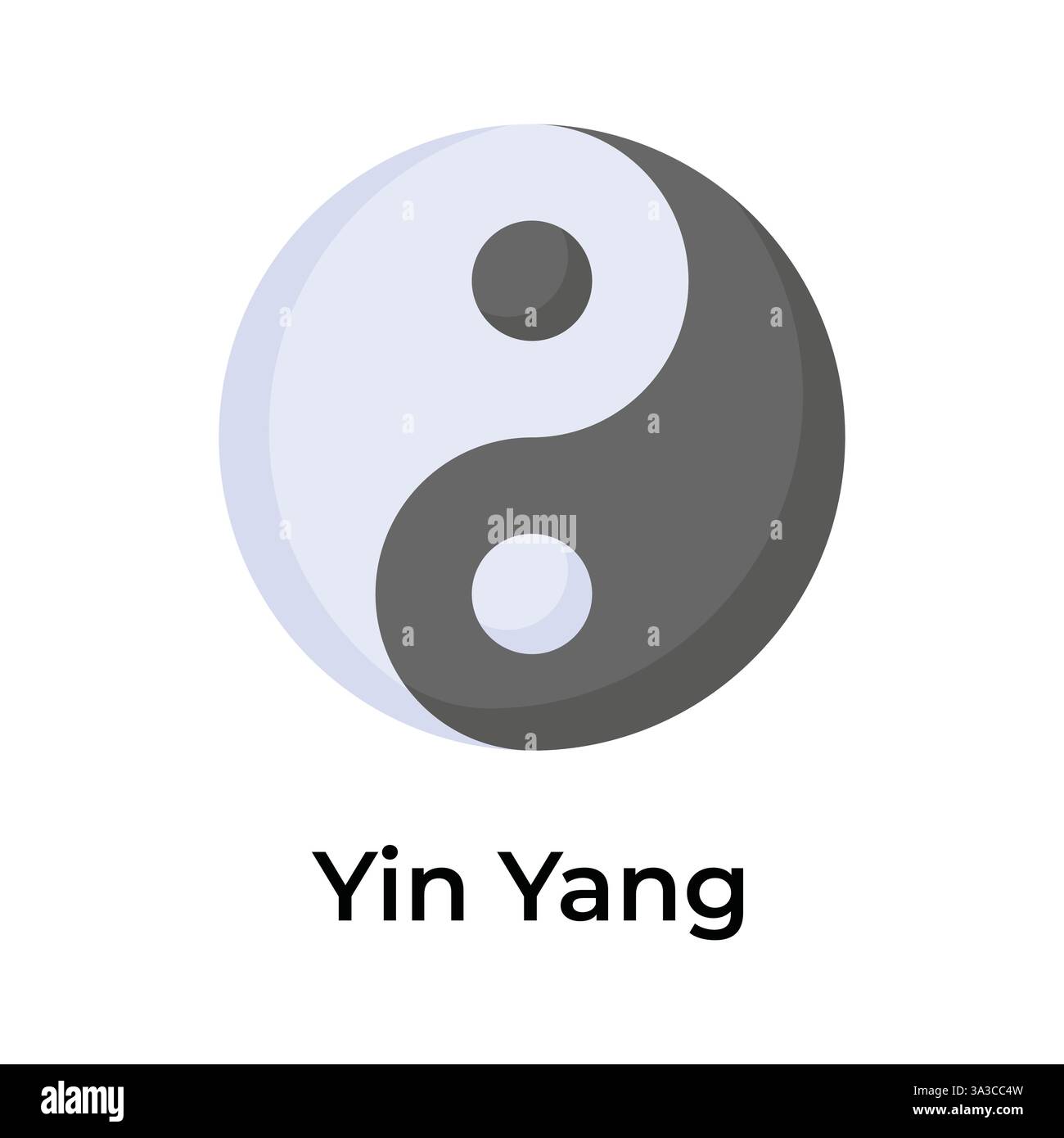 A chinese yin yang symbol vector design isolated on white background ...