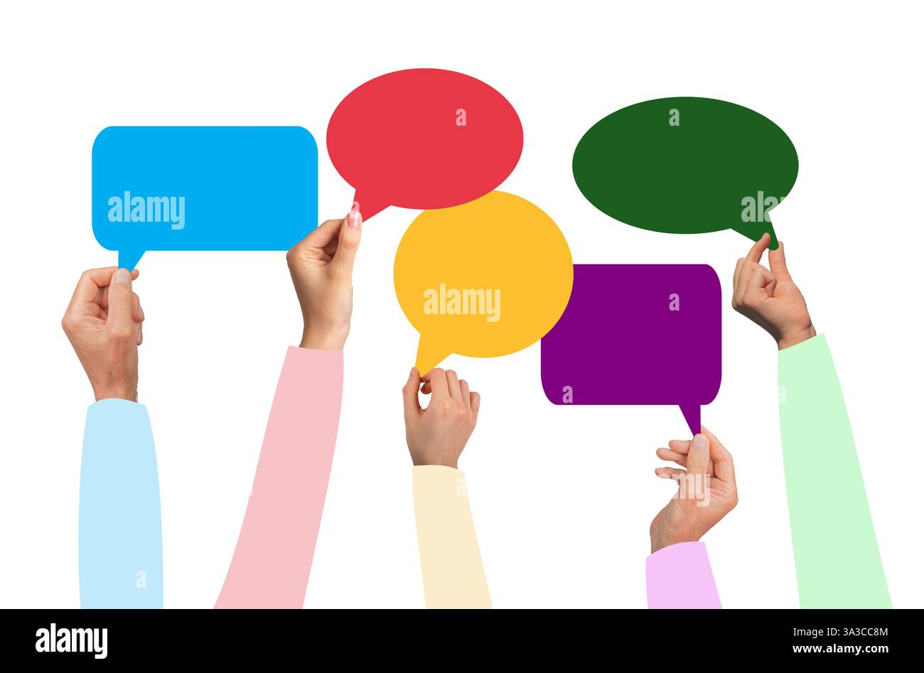 Customer feedback and survey on service satisfaction. holding message ...