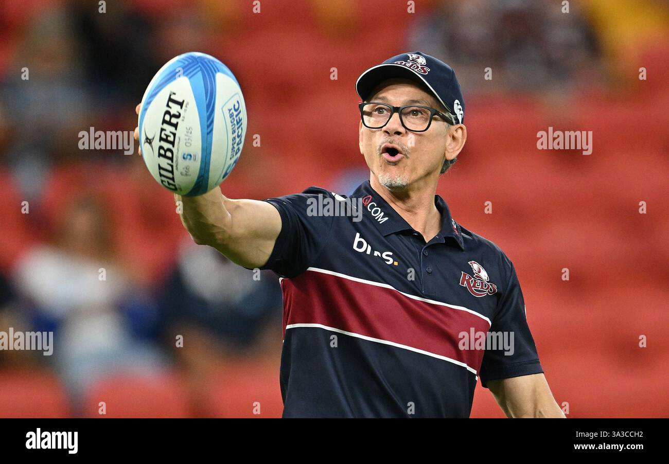 Brisbane, Australia. 15th Mar, 2025. Reds coach Les Kiss during the ...