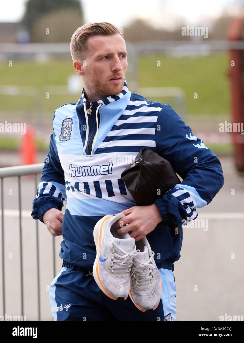Coventry City's Jamie Allen arrives before the Sky Bet Championship ...