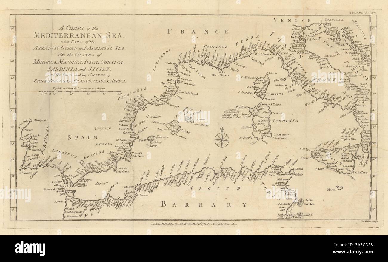 Mediterranean sea map hi-res stock photography and images - Alamy