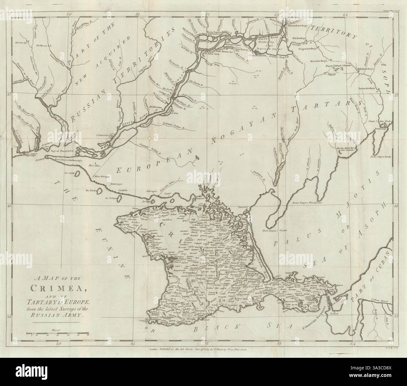 A map of Crimea & of Tartary in Europe from the… Russian Army by John ...