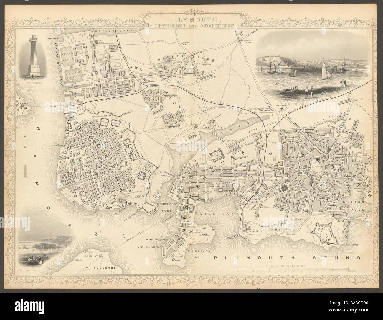 Stonehouse map plymouth hi-res stock photography and images - Alamy