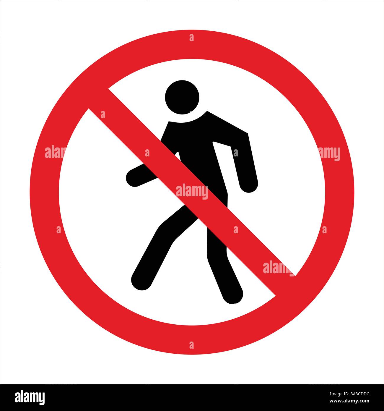 No access for pedestrians Stock Vector Images - Alamy