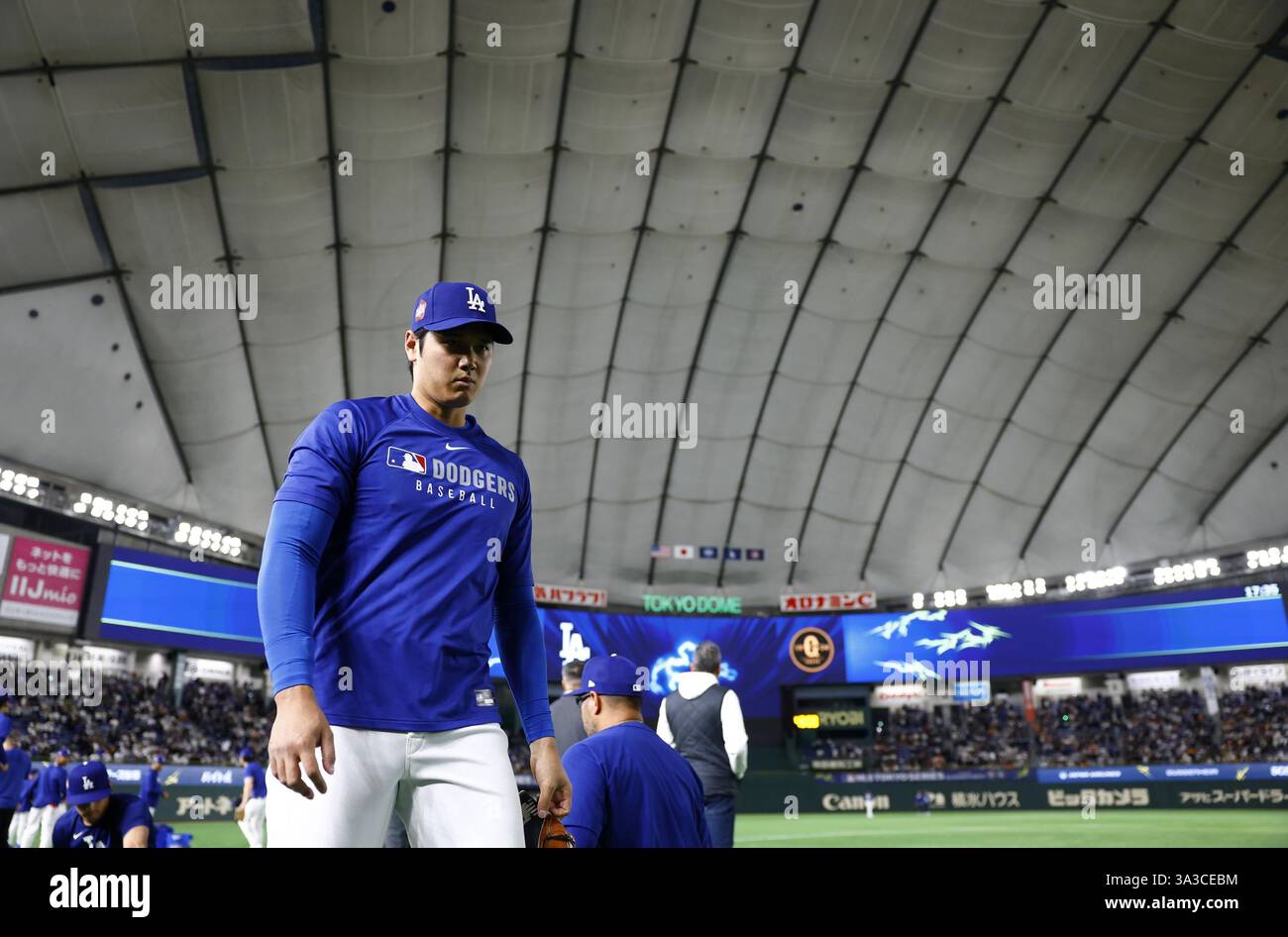 Los Angeles Dodgers two-way player Shohei Ohtani is pictured during a ...
