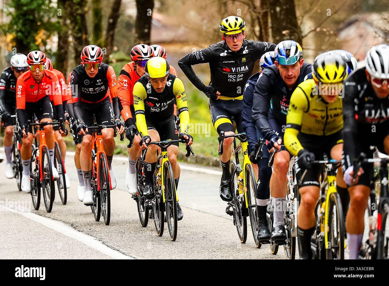 Auron, France. 15th Mar, 2025. Belgian Victor Campenaerts of Team Visma ...