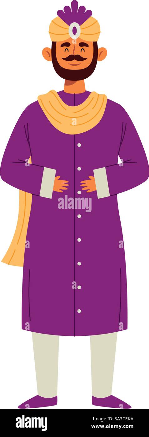 indian king costume Stock Vector Image & Art - Alamy
