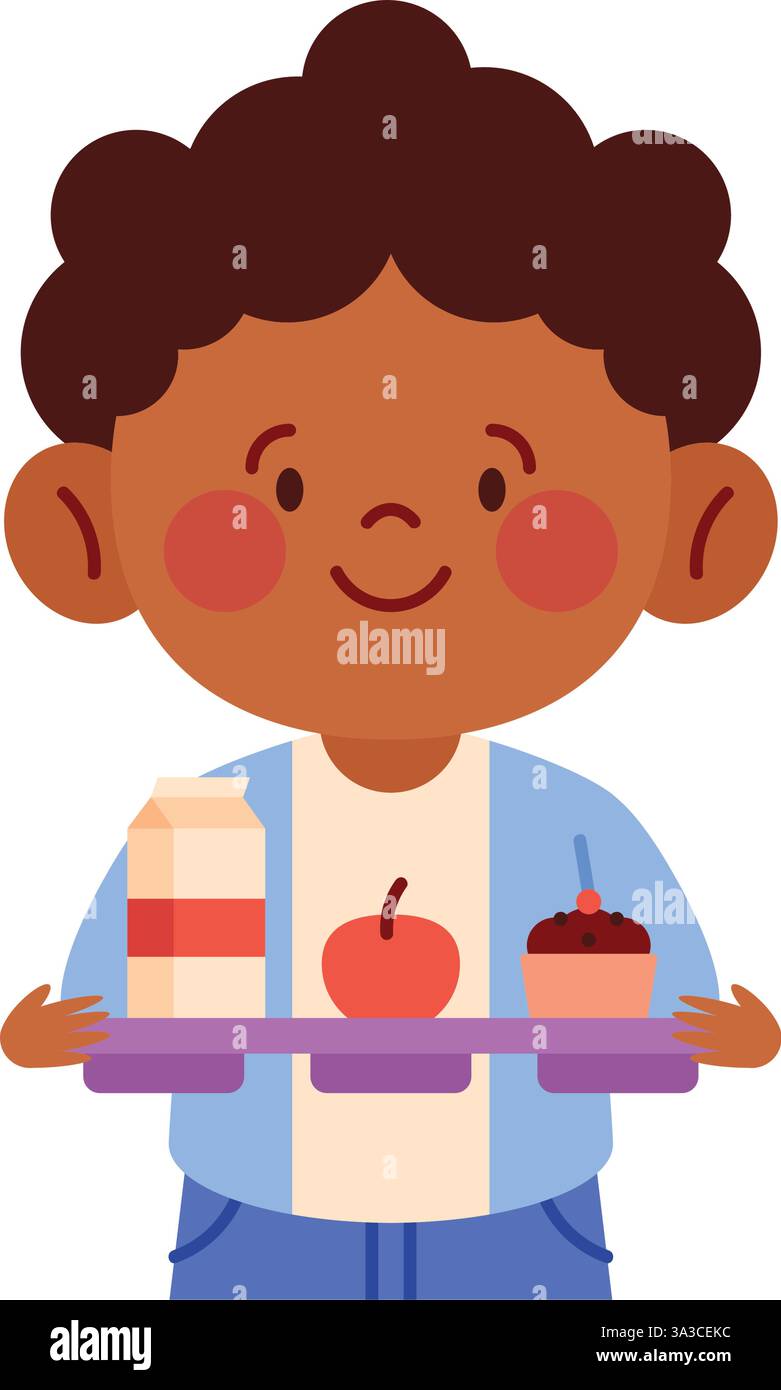Children Eating Snacks Stock Vector Image & Art - Alamy