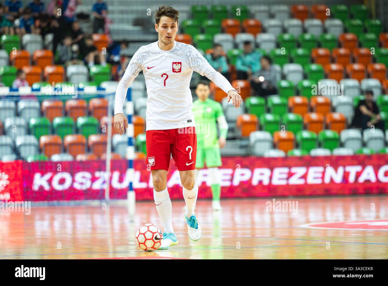 LUBIN, POLAND - MARCH 12, 2025: Futsal match European Championship ...