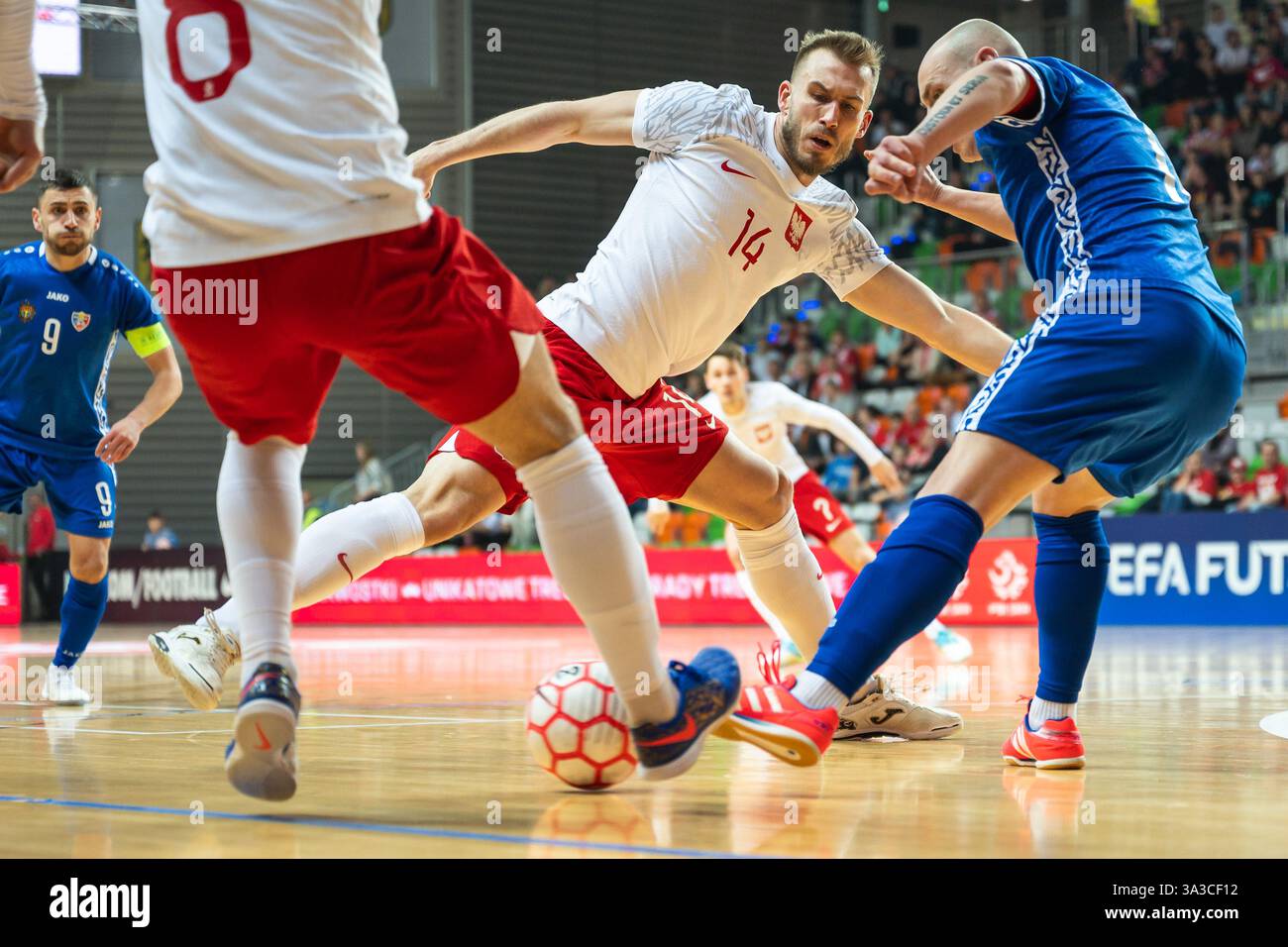 LUBIN, POLAND - MARCH 12, 2025: Futsal match European Championship qualifiers Poland - Moldova 3 ...