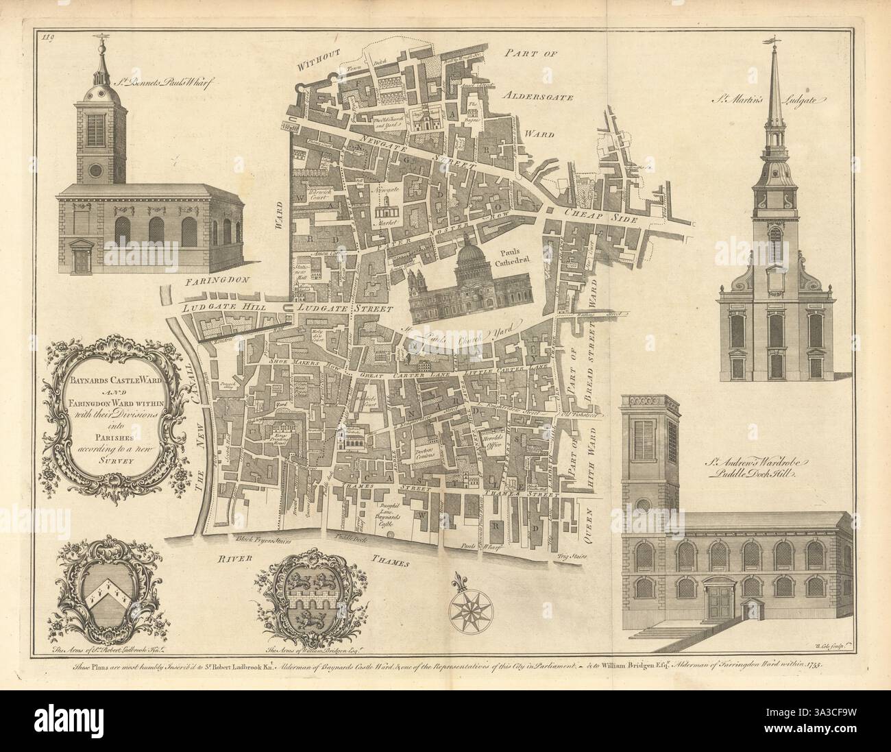 Baynards Castle Ward & Faringdon Ward, City of London. Farringdon. COLE ...