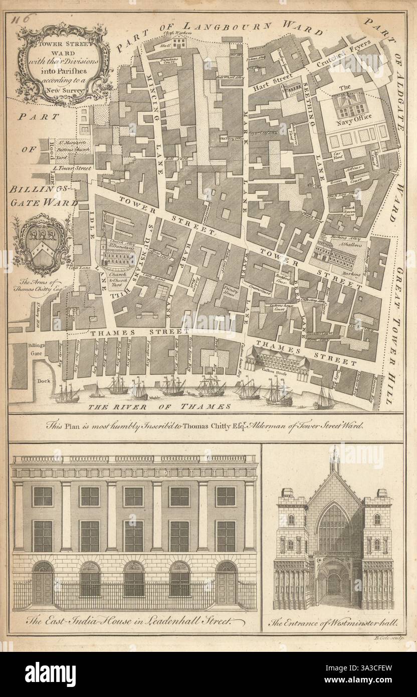 1760 london map hi-res stock photography and images - Alamy