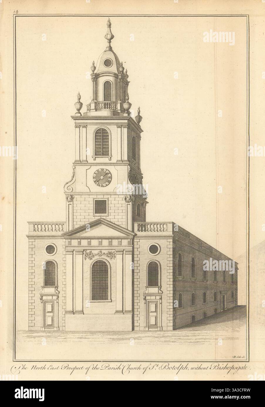 The Parish Church of St. Botolph without Bishopsgate by Benjamin Cole ...