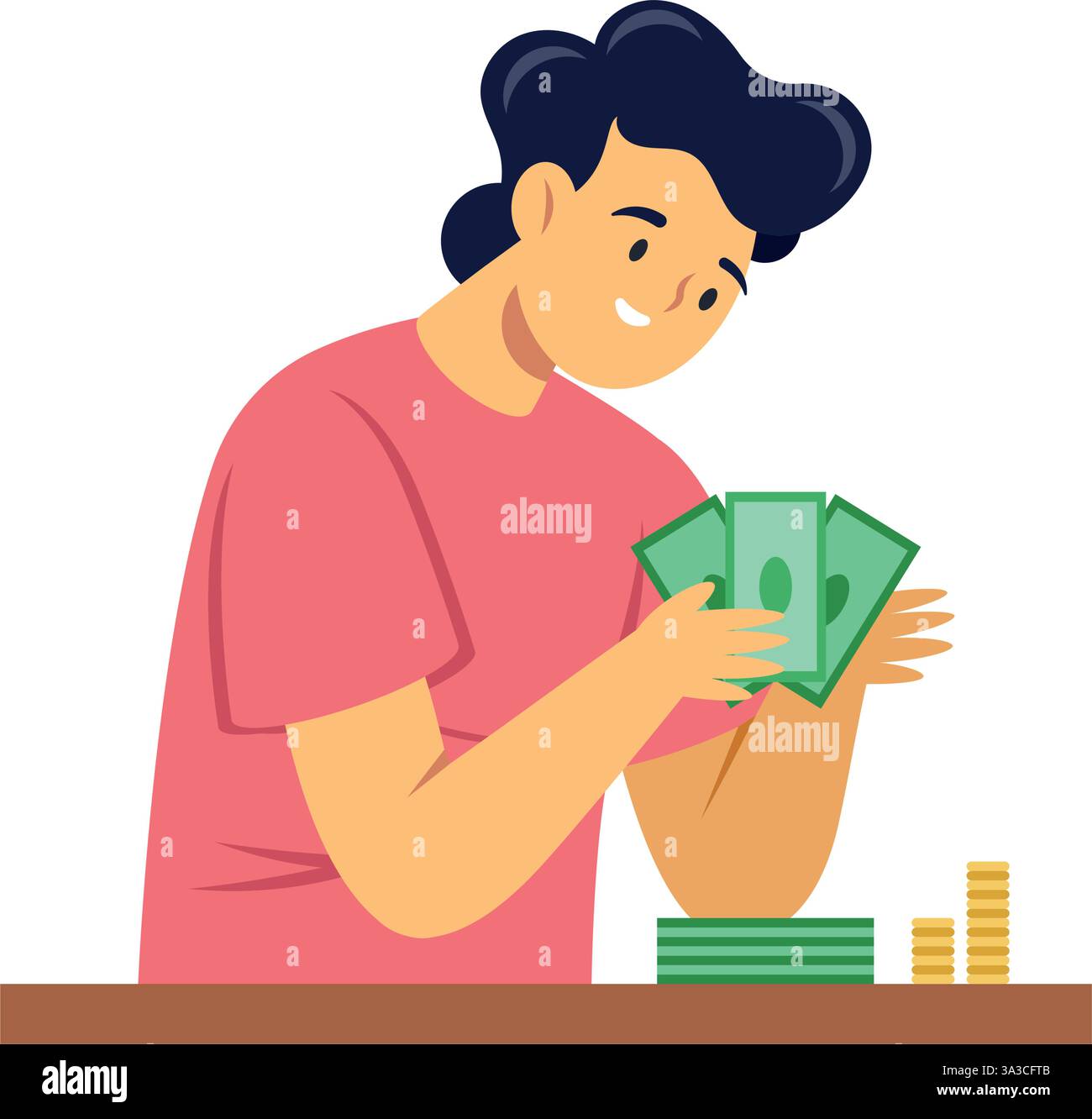 Guy counting Cut Out Stock Images & Pictures - Alamy