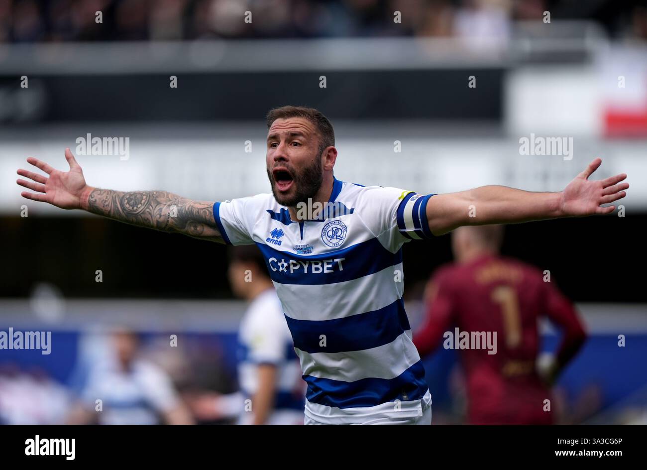 Queens Park Rangers' Steve Cook reacts after his sides conceded a goal ...