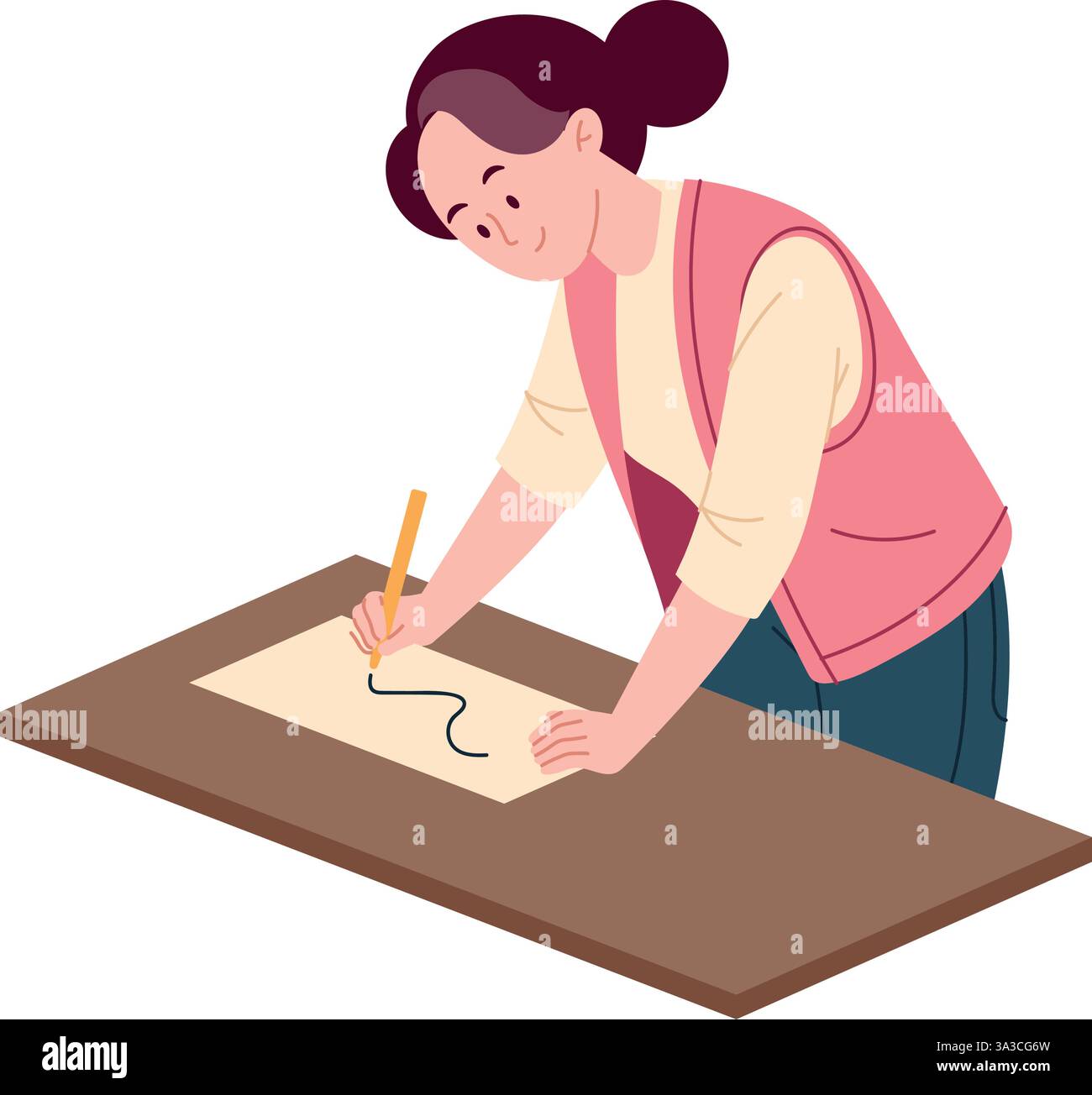 teacher drawing woman Stock Vector Image & Art - Alamy