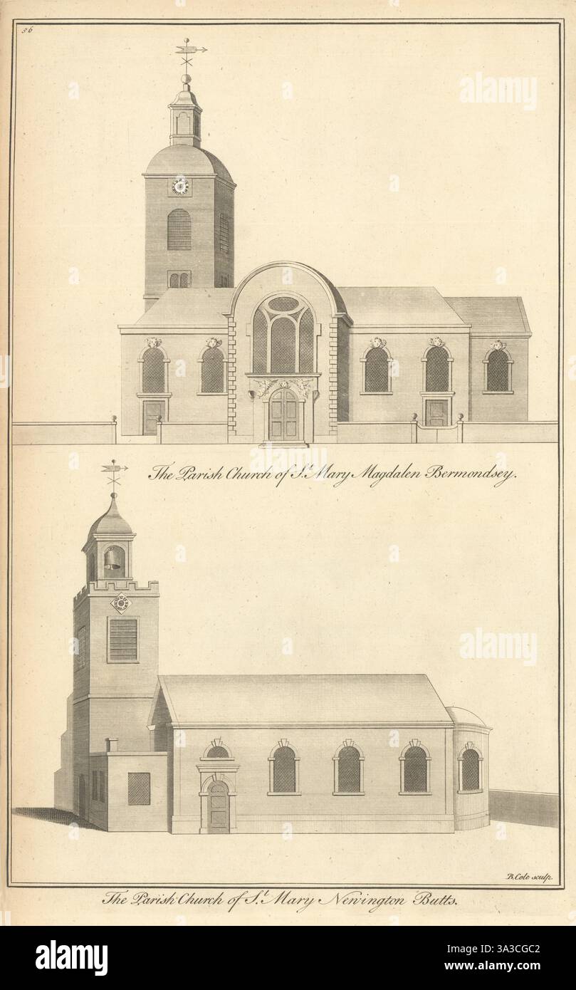 St. Mary Magdalen, Bermondsey & St. Mary, Newington church by Benjamin ...