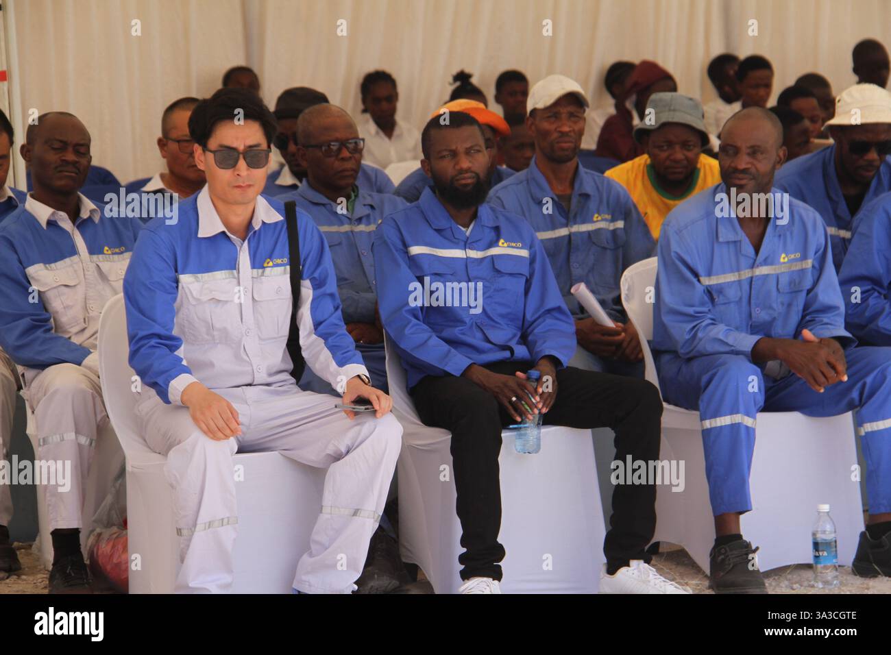 Rundu, Namibia. 14th Mar, 2025. People attend the official opening of ...