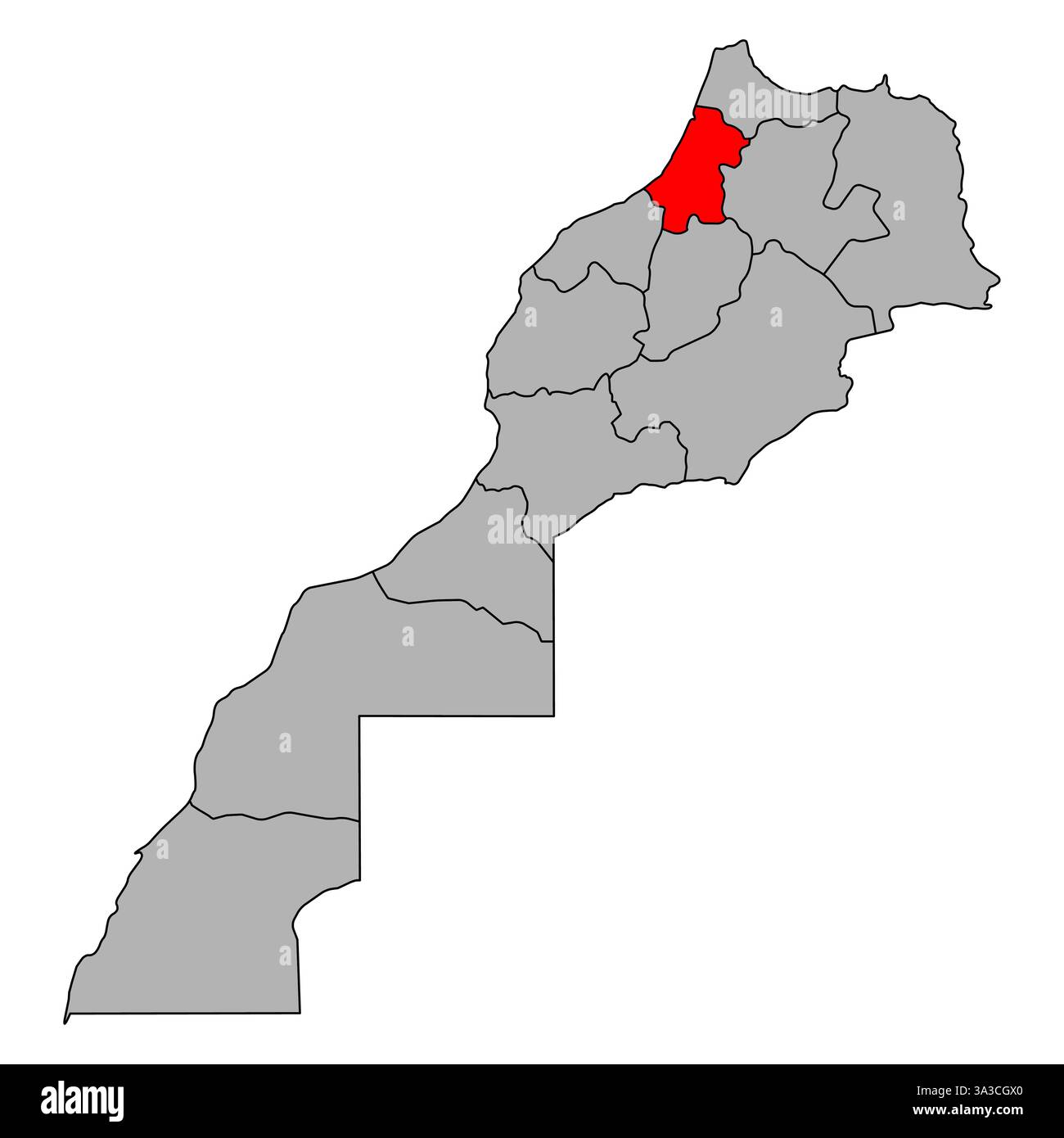 Tanger-Tetouan-Al Hoceima set of Morocco map symbol shape, travel web ...