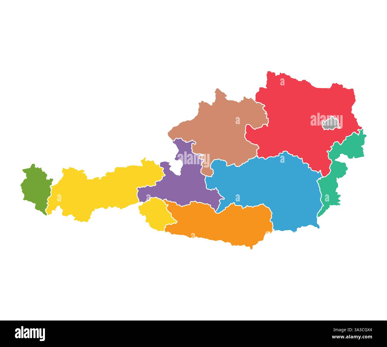 Austria map symbol shape, travel web flat concept icon symbol vector ...